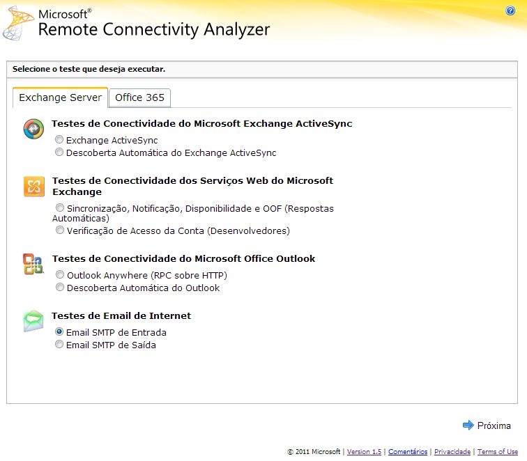 Ferramenta para testes de conectividade do Exchange | Ana Paula de ...